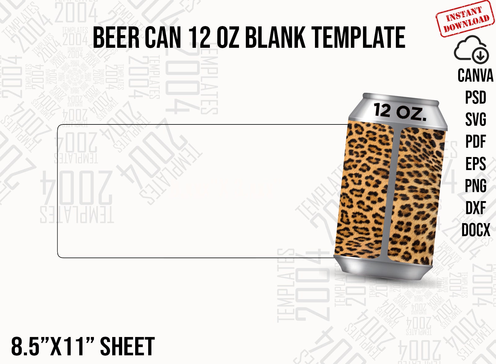 Beer Can 12 Oz Label Template, Beer Can Template, Soda Can Svg, Beer ...