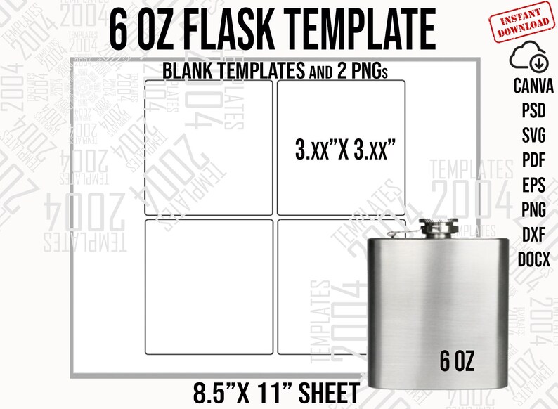 Flask Template, Bundle Flask Svg, Bundle Flask Template, Flask 5,6,7,8 ...
