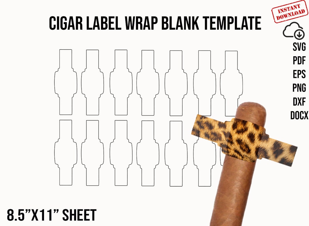 Cigar Label Template Cigar Wrapper Template Cigar Wrap - Etsy