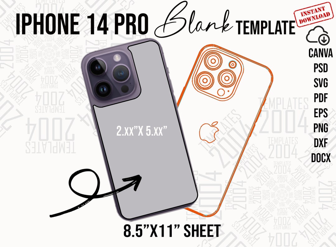 IPhone 14 Pro Template, Phone 14 Pro Template, iPhone 14 Pro Svg, Phone ...