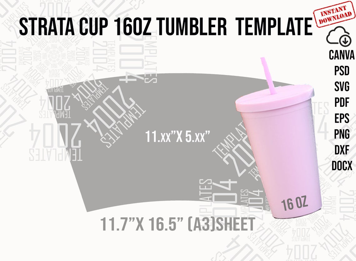 Strata Bundle Svg, Bundle Template, Strata 16 Oz Svg, Strata Skinny 16 ...