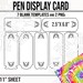 Pen Display Card Template, Pen Card Svg, Epoxy Glitter Pen Svg, Epoxy ...