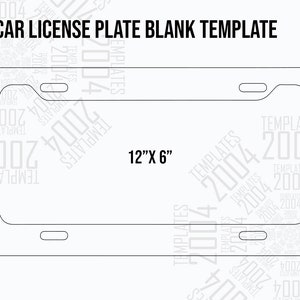 Car License Plate Template Bundle (digital Download) - Etsy
