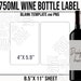 Wine Label Template, Wine Label Svg, Wine 750ml Template, Custom Wine ...