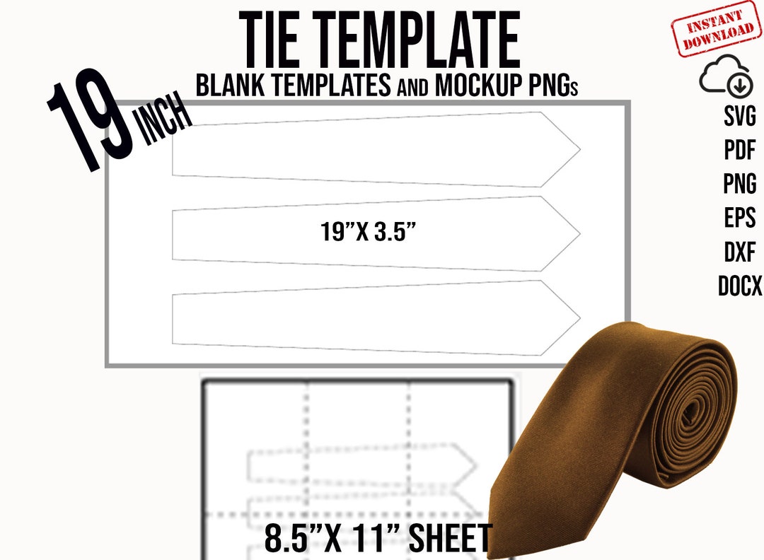 Tie Template, Tie, Tie Svg, Tie Sublimation Template, Tie Blank Template for Sublimation, Tie ...