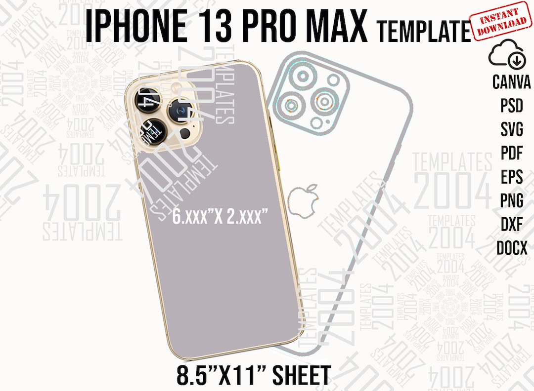 IPhone 13 Pro Max Template, iPhone Template, Phone Case Template ...