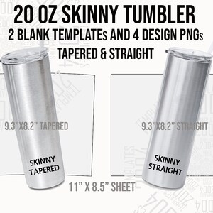 Skinny 20 Oz Svg, Tapered Skinny Template, 20oz Straight Template, Full ...