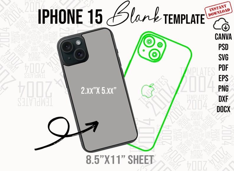 IPhone 15 Template, iPhone Template, Phone Case Template, iPhone 15 Svg, Phone Case Svg, Word ...