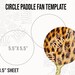 Circle Paddle Fan Template: 8.5x11" Sheet (digital Download) - Etsy