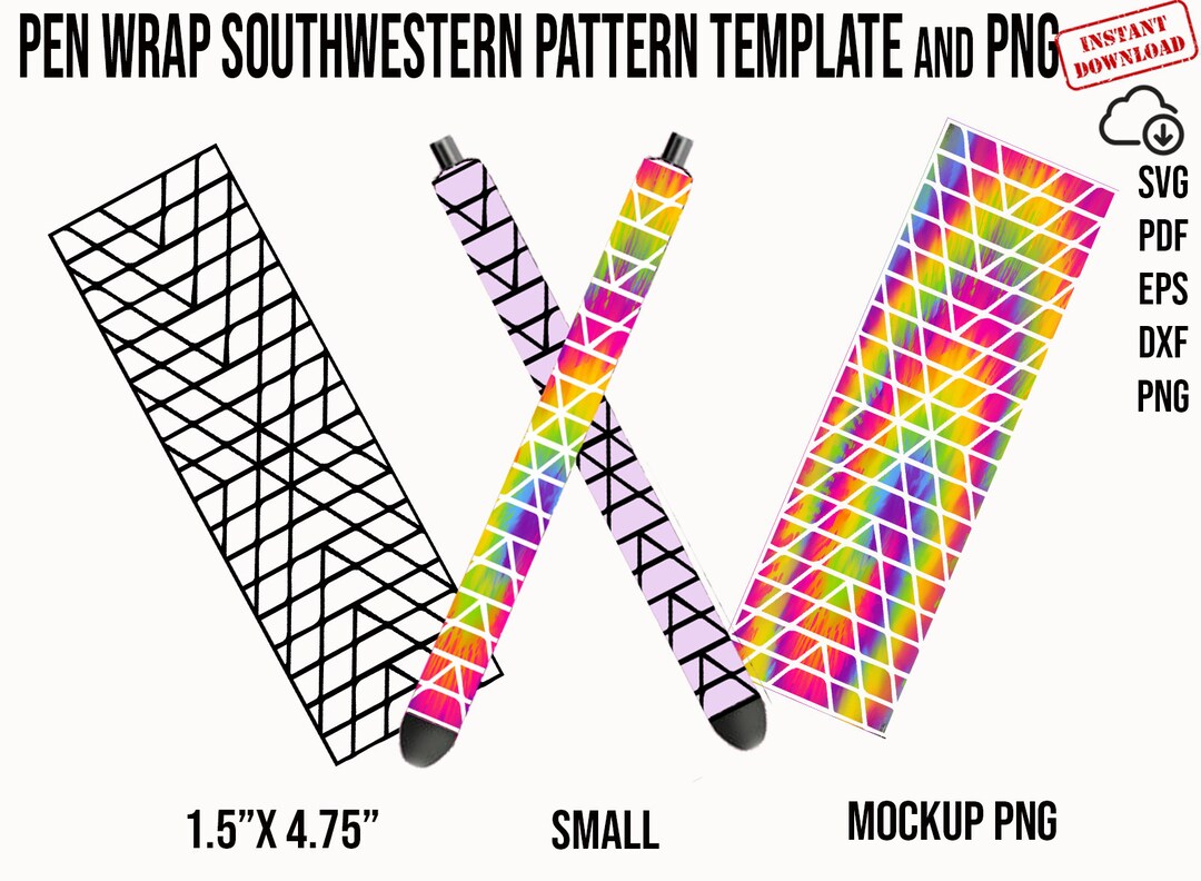 Pen Wrap Southwestern Pattern Template Svg, Southwestern Template Png ...