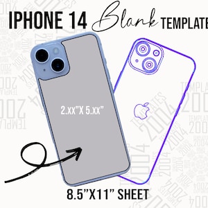 IPhone 14 Case Template: Blank Design, SVG, PSD, PDF (digital Download ...