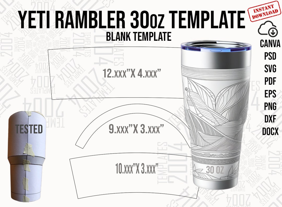 Yeti 30oz Tumbler Template: Sublimation Full Wrap (digital Download) - Etsy