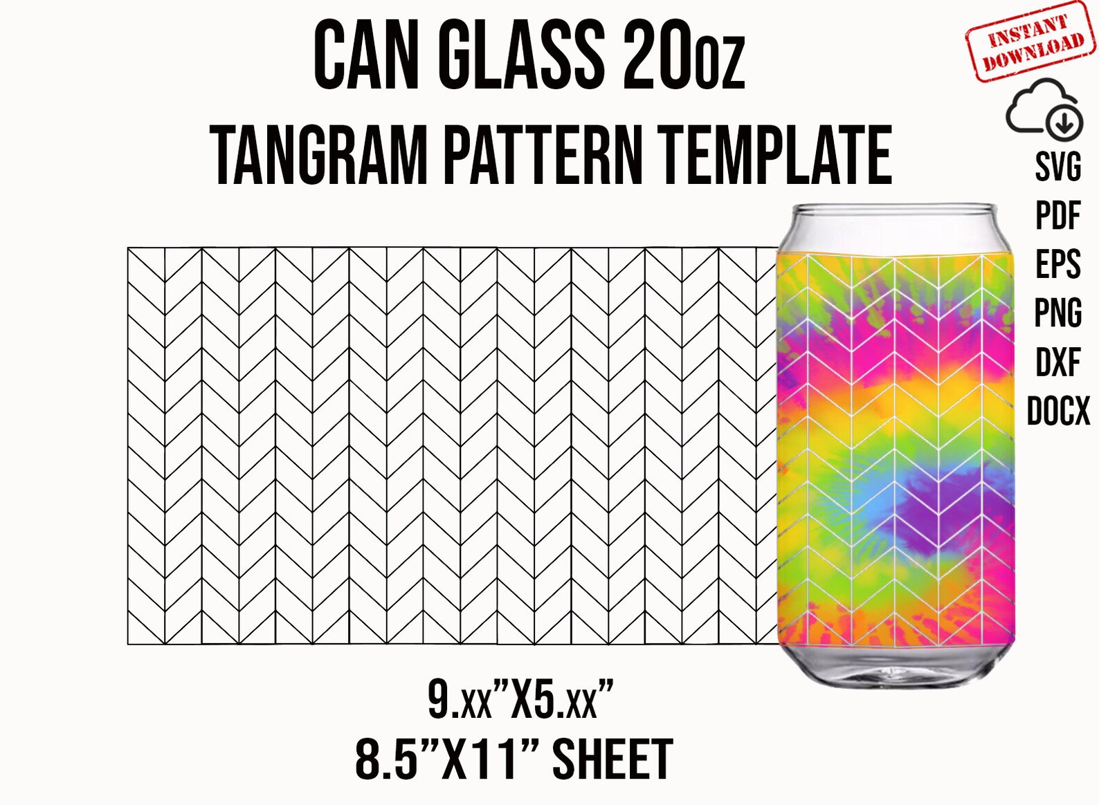 Can Glass Svg, Tangram Can Glass 20 Oz Svg, Tangram Svg, Libbey Glass ...
