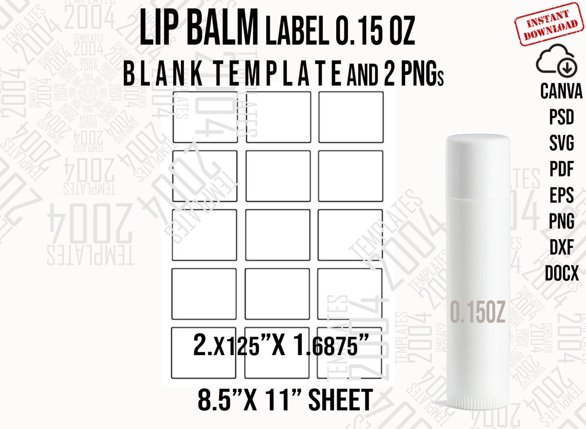 Lip Balm Label Template, Lip Balm Stickers, Lip Balm Labels Svg, Lip ...