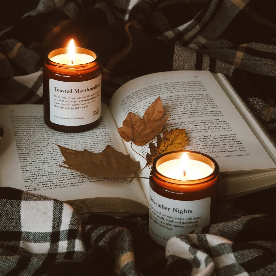 NOVEMBER NIGHTS Scented Candle - Autumn Room Scent - Home Decoration ...