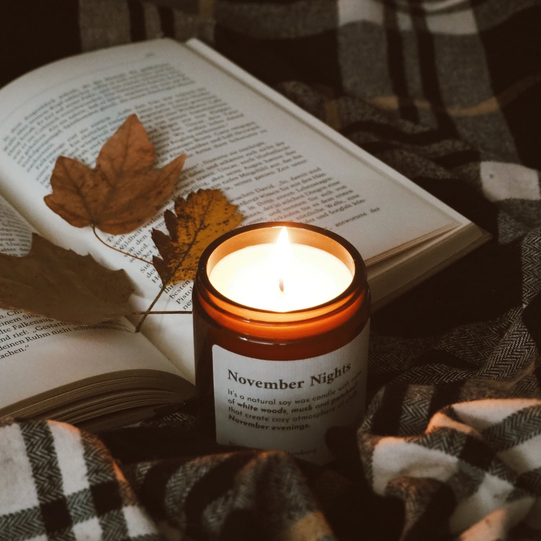NOVEMBER NIGHTS Scented Candle - Autumn Room Scent - Home Decoration ...