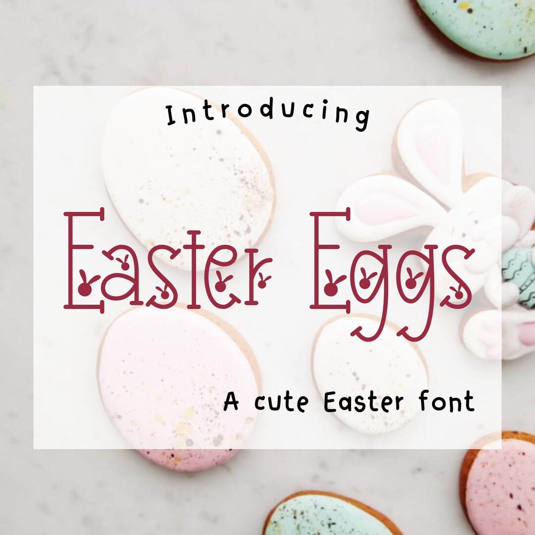 Easter Eggs - Easter Font, Display Font, Procreate Font, Cricut Font ...