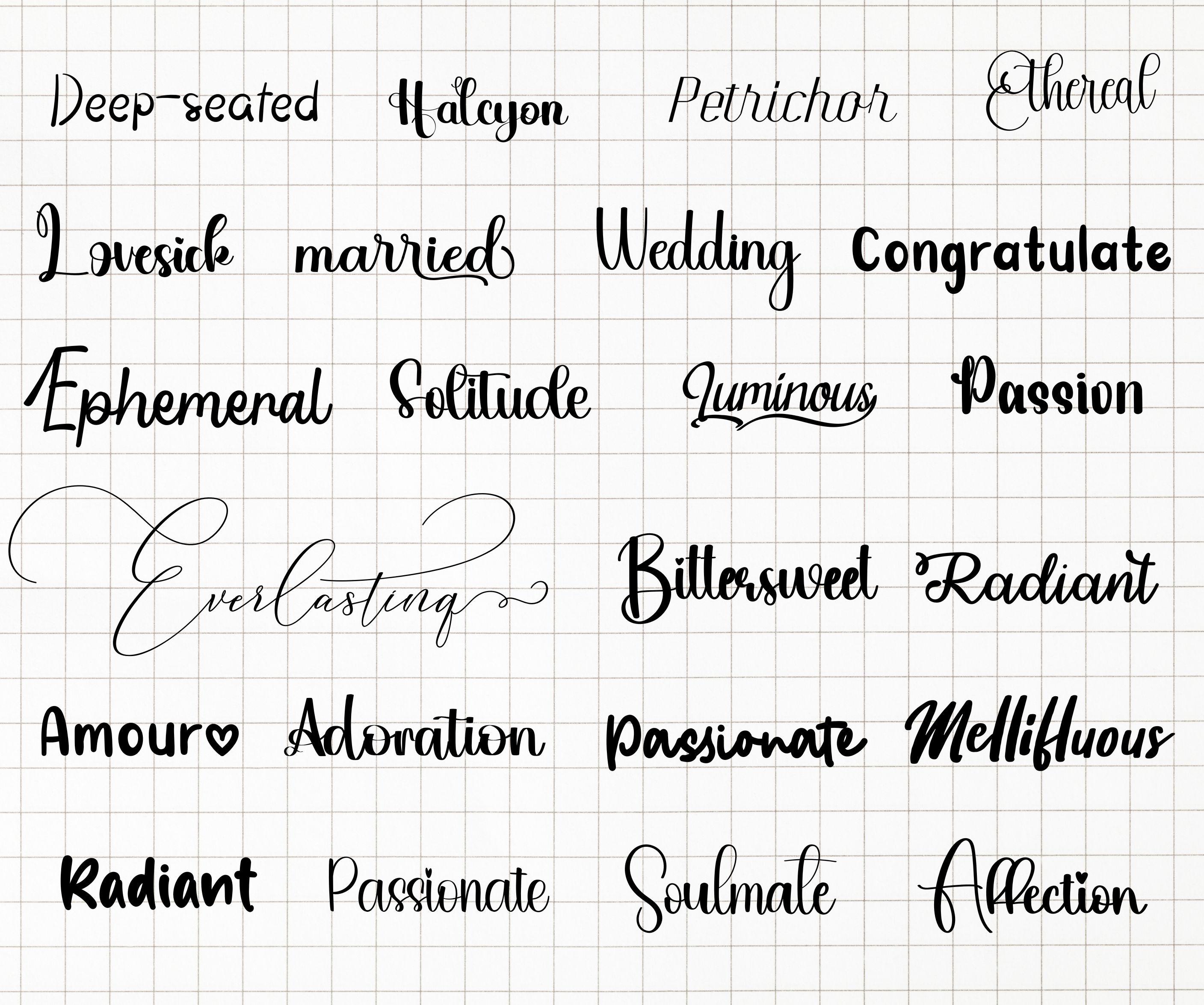 100+ Font Bundle, Aesthetic Study, Heart & Display Fonts, Font Laser ...