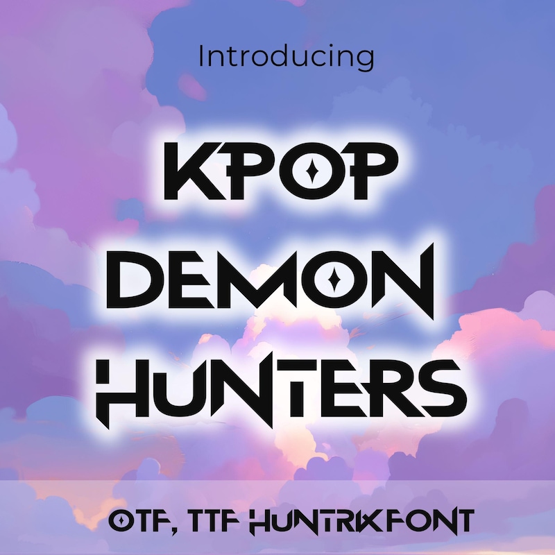 Demon Hunter Kpop Font - Etsy