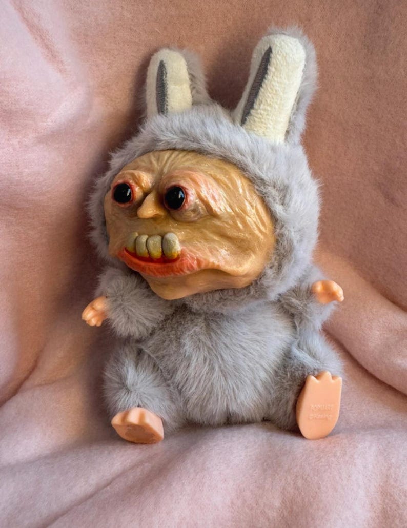 Customized Labubu – Grotesque and Endearing Creature. Horror Doll. One ...