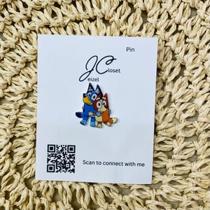Bluey and Bingo Pin: Kids Brooch, Stocking Stuffer - Etsy Australia