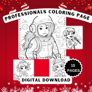 Proffesionals Coloring Page for Kids Activity Book ,digital Download ...