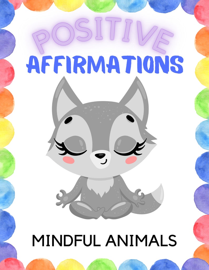 Positive Affirmation Coloring Pages for Kids,printable Inspirational ...