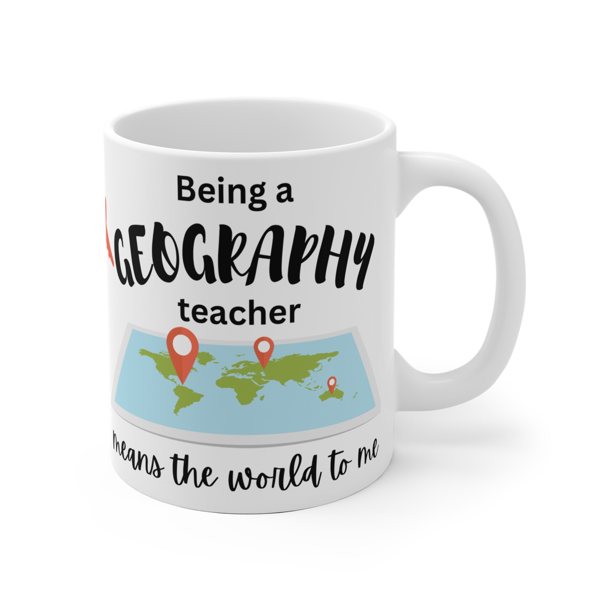 Geography Teacher Mug - Geography Means the World - Geography Gift ...