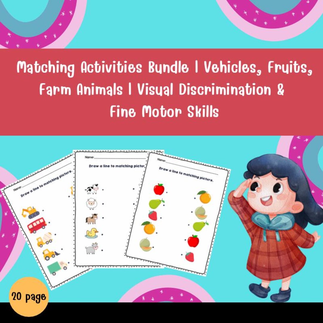 Matching Activities|visual Discrimination & Fine Motor Skills - Etsy