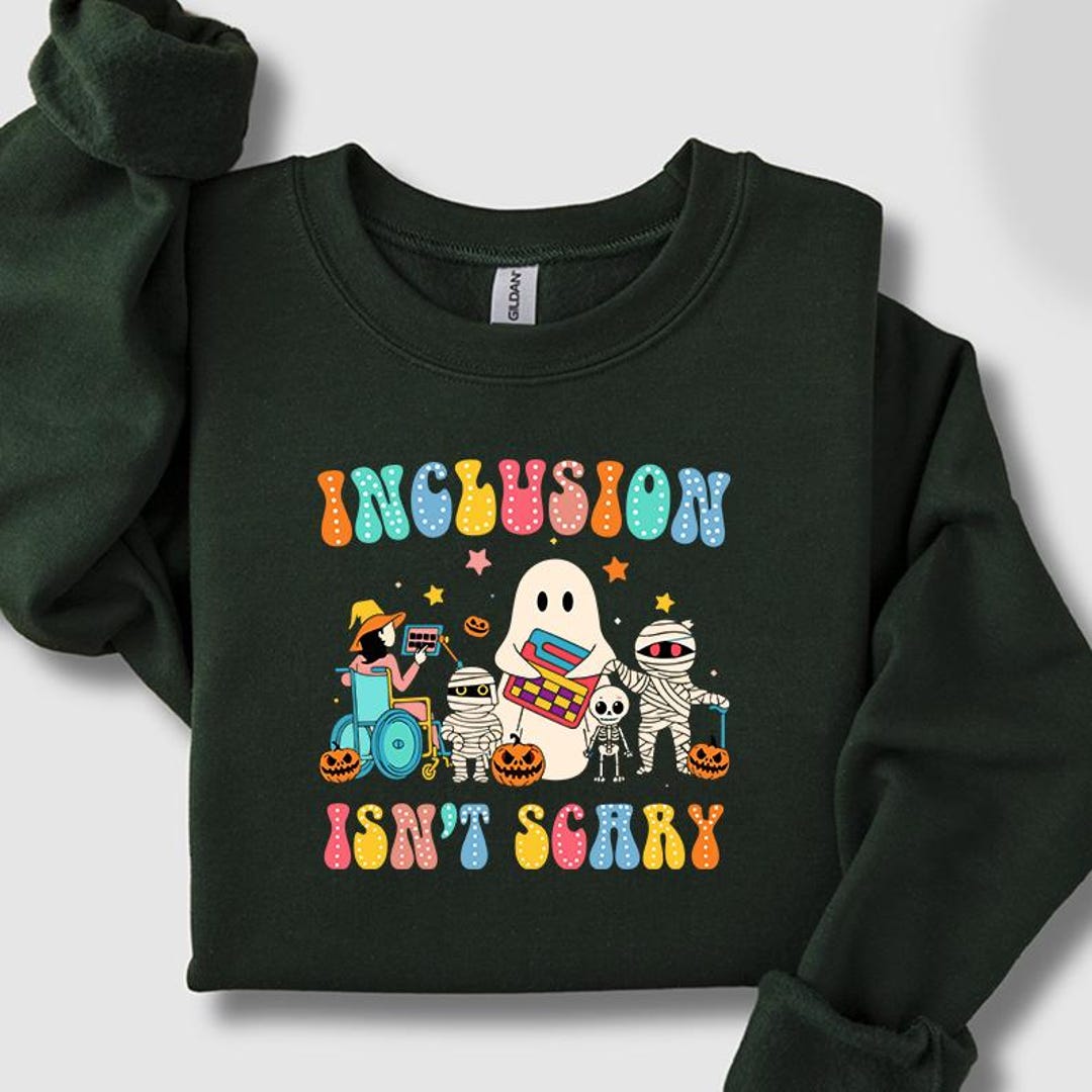 Inclusion Isn’t Scary Halloween PNG, SLP Teacher Halloween Sublimation ...