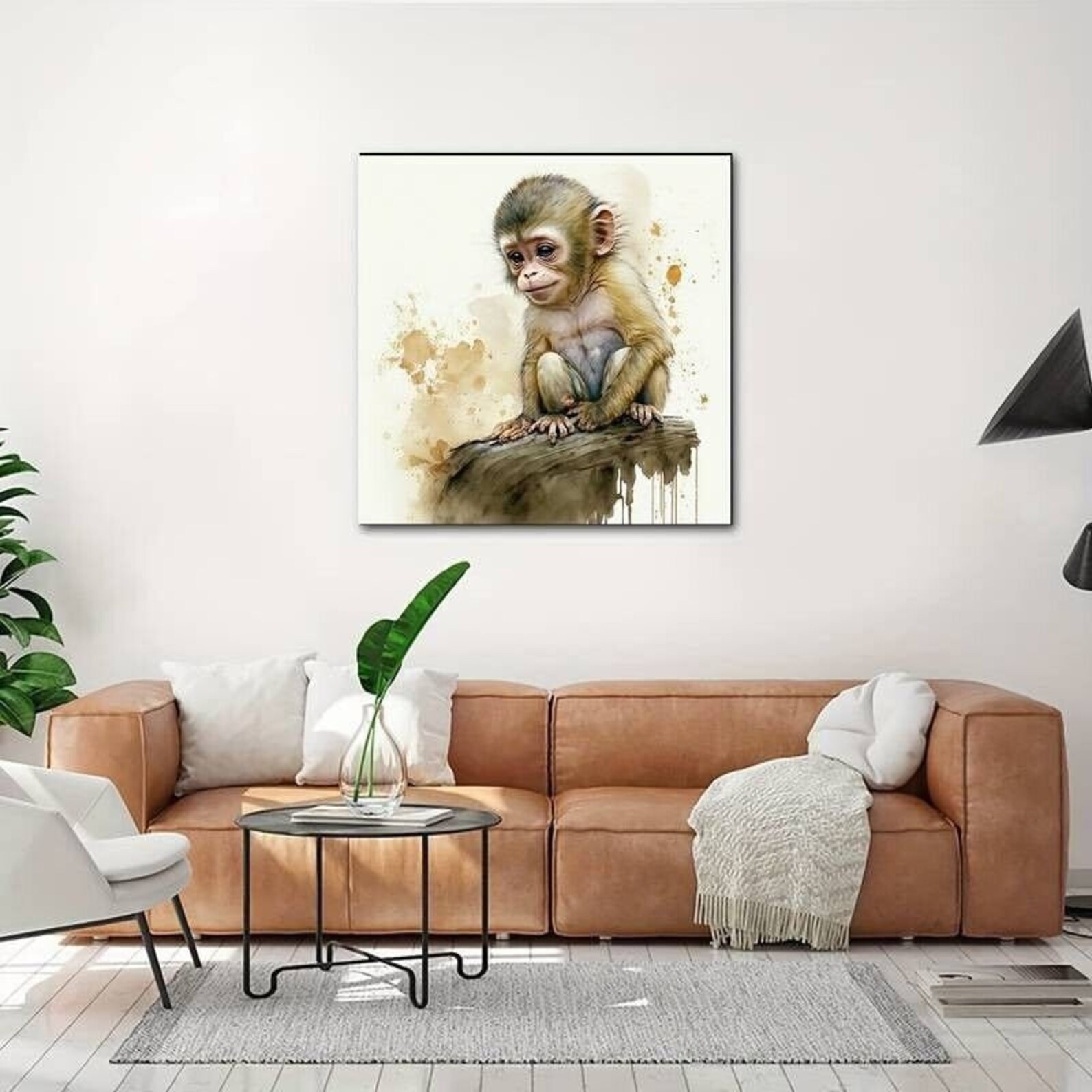 Cute Monkey Diamond Art Painting Kit 20x20cms - Etsy