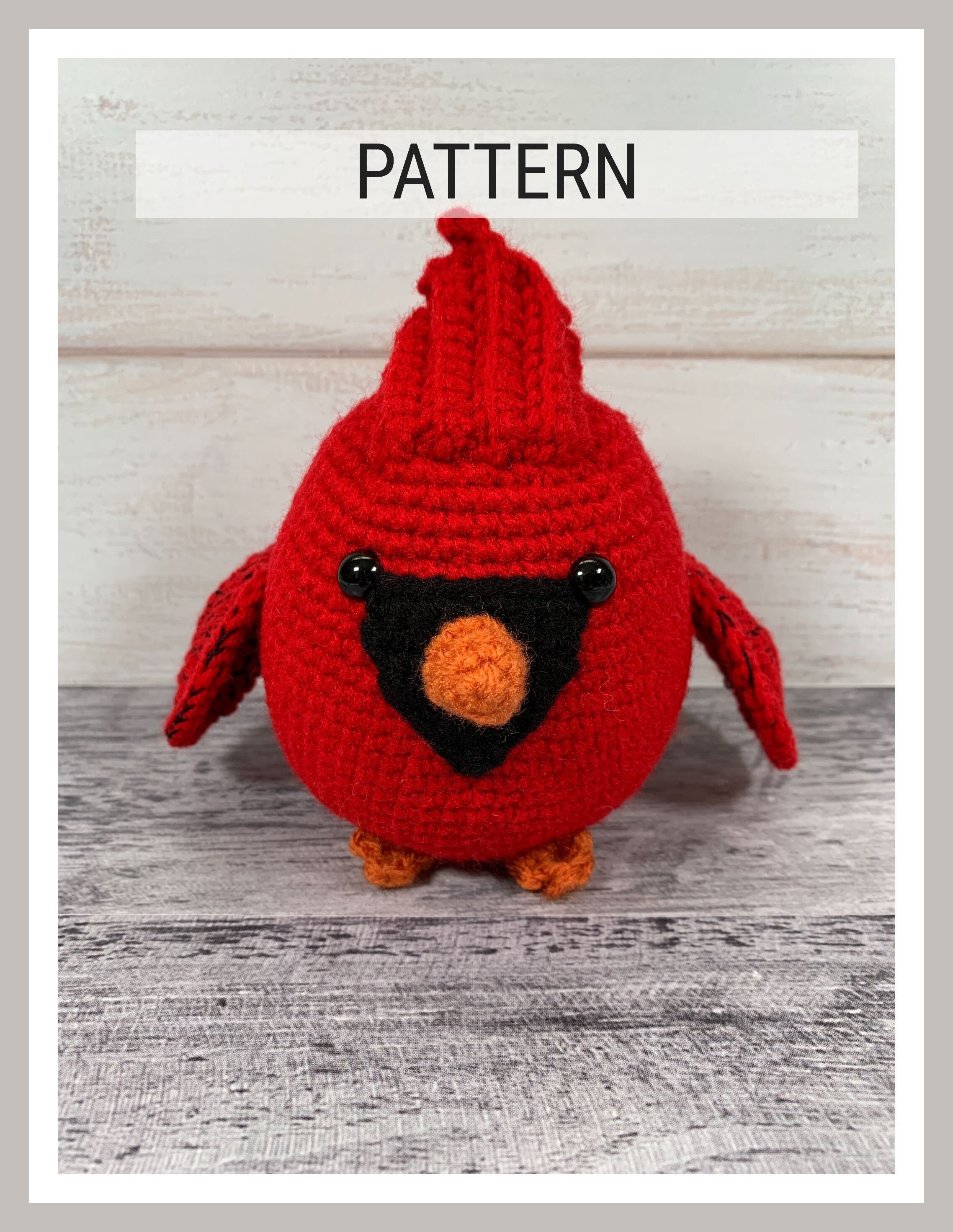 CROCHET PATTERN Cardinal Amigurumi Stuffed Toy - Etsy