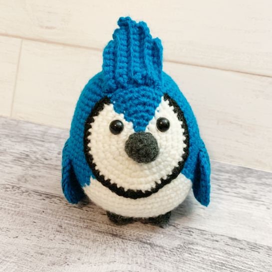 CROCHET PATTERN Chubby Blue Jay Amigurumi - Etsy