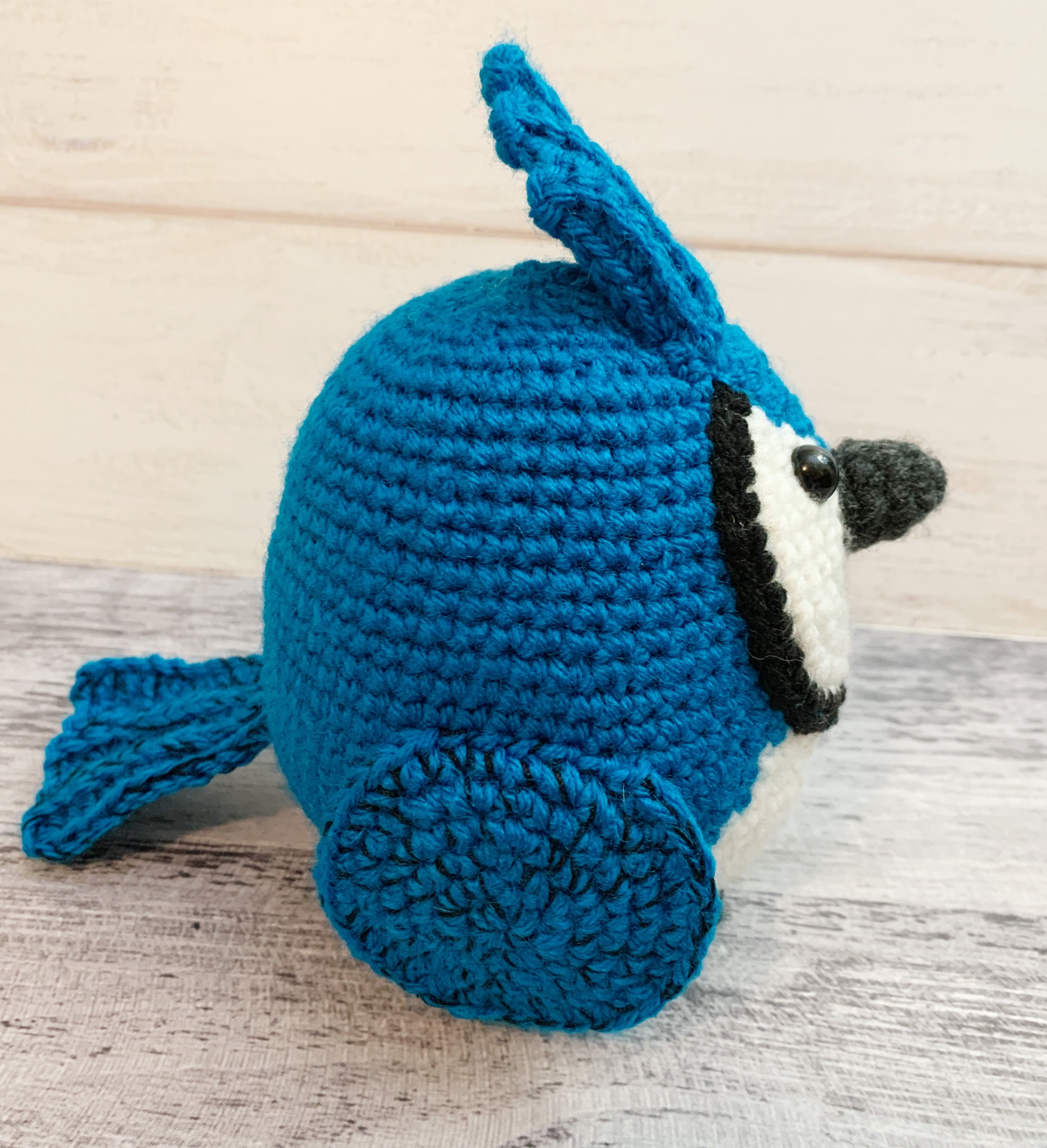 CROCHET PATTERN Chubby Blue Jay Amigurumi - Etsy