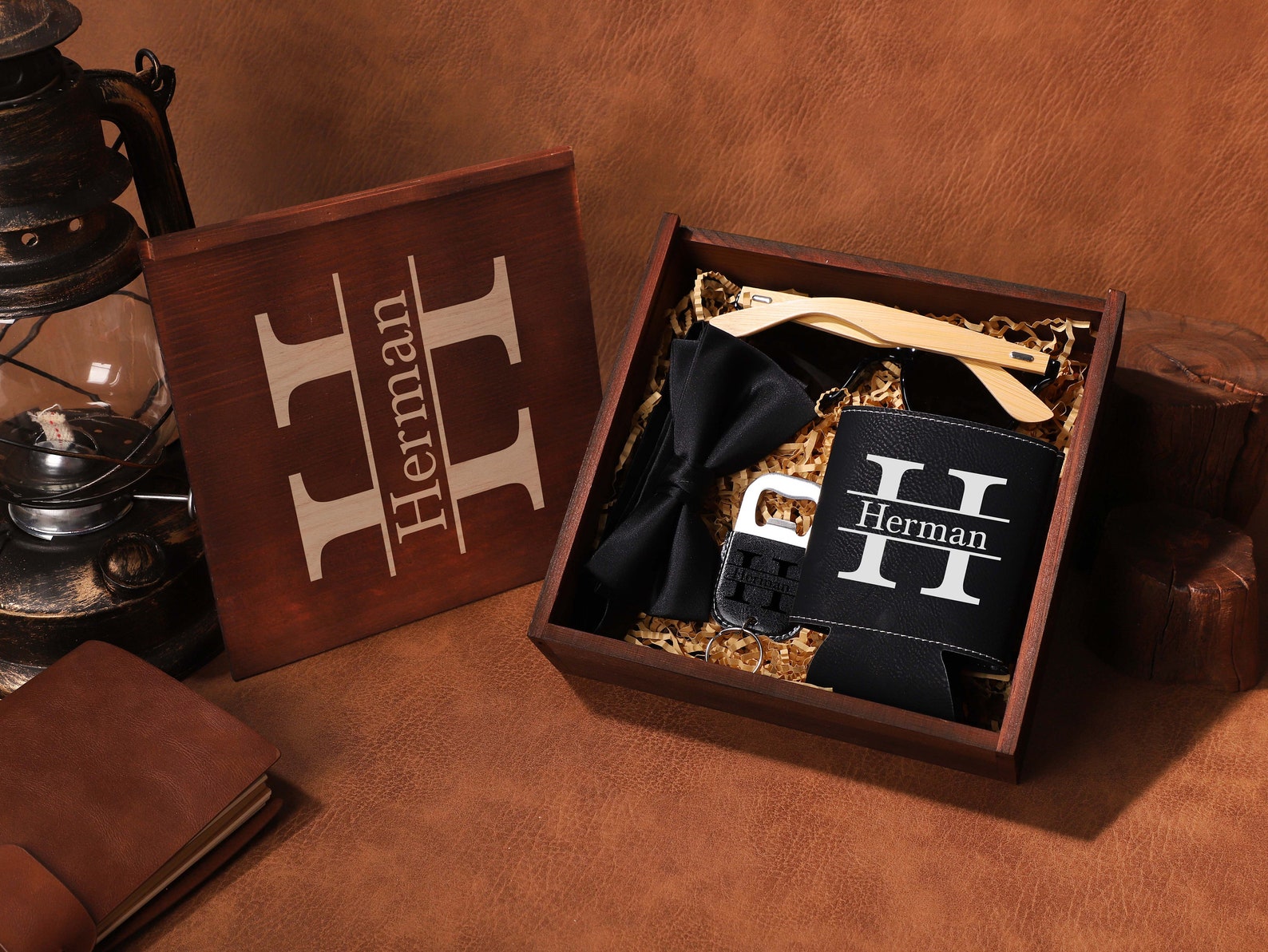 Personalised Wooden Gift Box, Custom Engraved Gift Box for Groomsmen ...