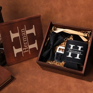 Personalised Wooden Gift Box, Custom Engraved Gift Box for Groomsmen ...