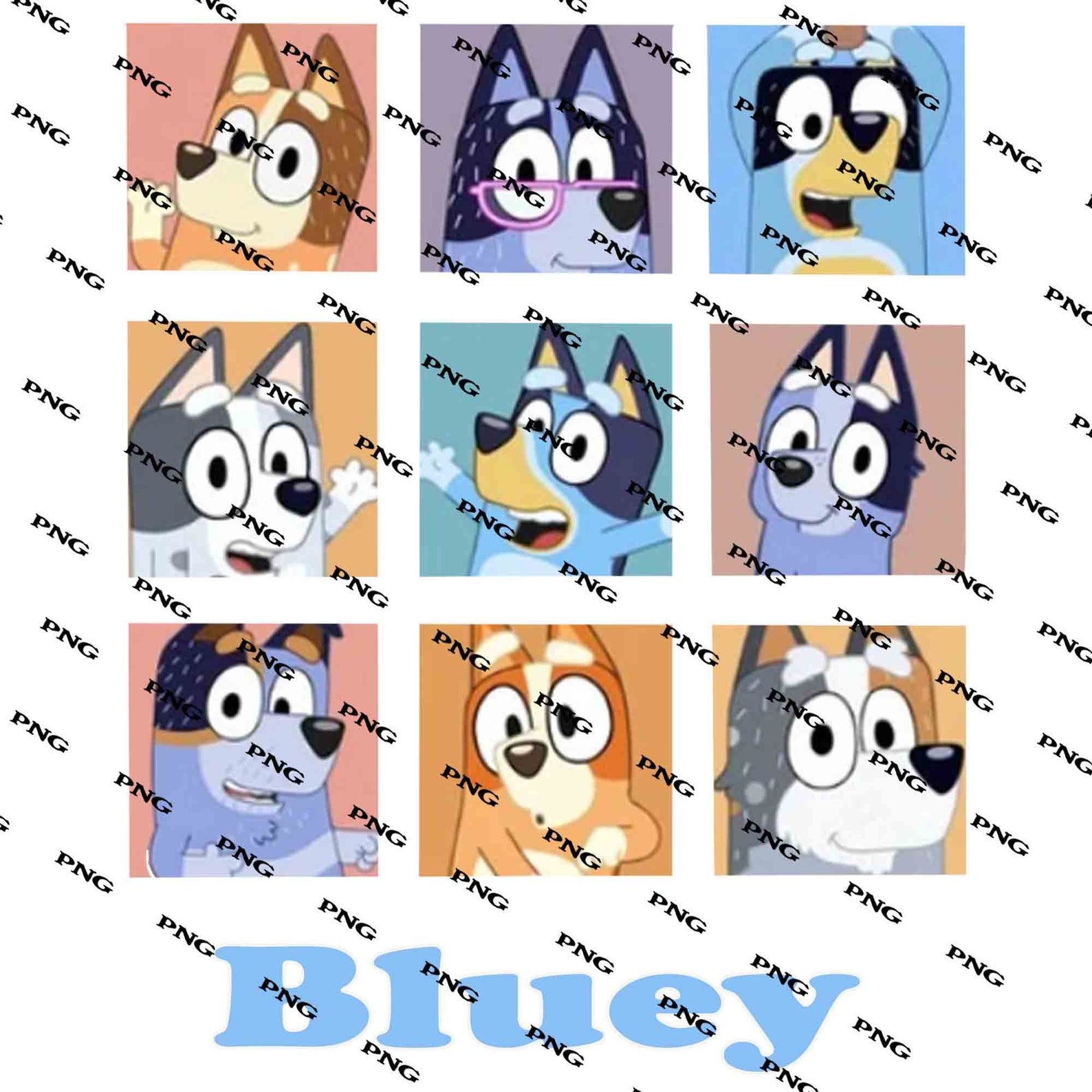 Bluey Show Png Bluey Family Heeler Bluey Clothing Animated - Etsy