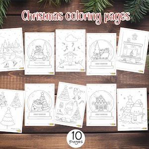 Christmas A4 Coloring Pages, Simple Coloring Pages for Children ...