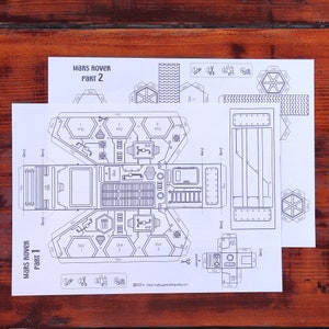 Rocket, Space Station and Mars Rover Paper Toy Making Kit, Set #4 ...