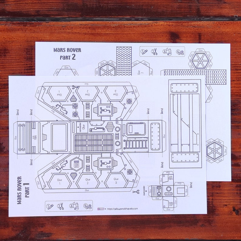 Printable Space Toy Kit – Rocket, Rover & Station Craft Set - Etsy