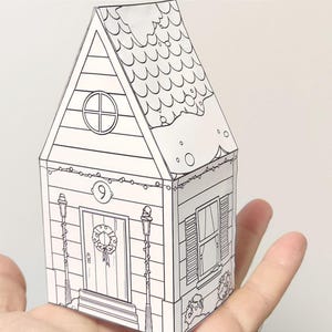 Printable Christmas Paper Houses Craft Kit - Etsy