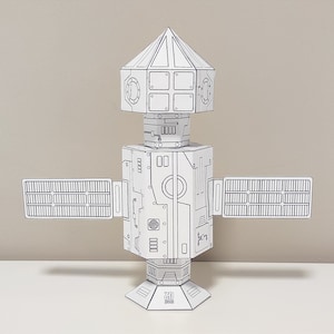 Rocket, Space Station and Mars Rover Paper Toy Making Kit, Set #4 ...