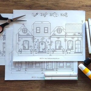 Printable Botanical Paper Village – DIY Houses & Plants Craft Kit ...