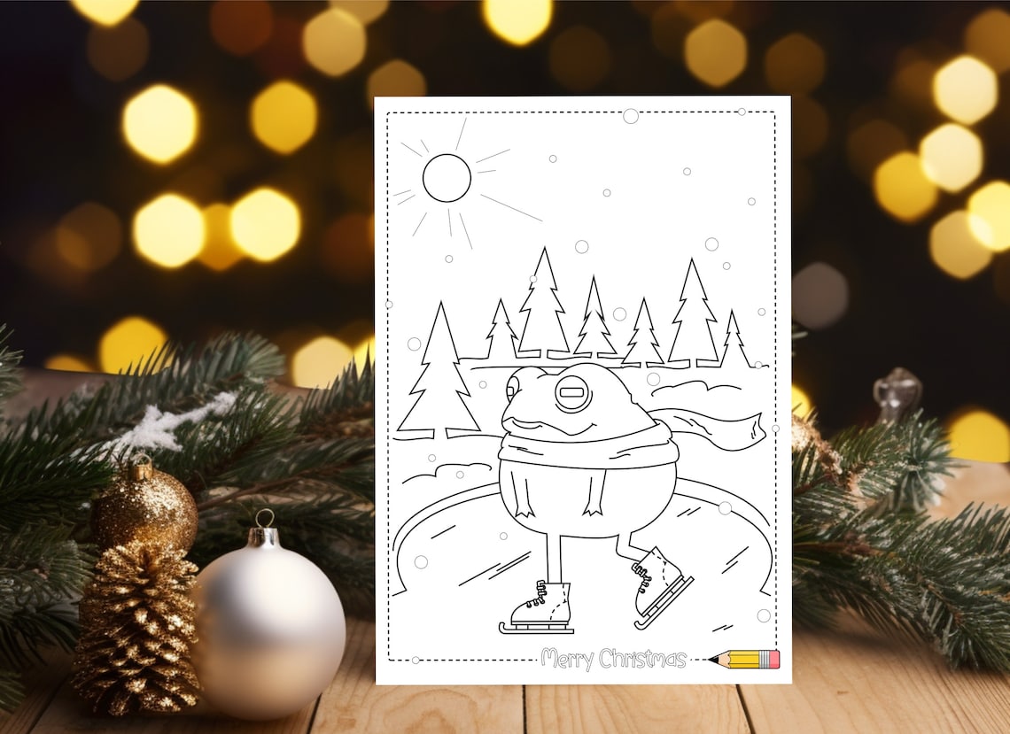Christmas A4 Coloring Pages, Simple Coloring Pages for Children ...