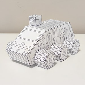 Rocket, Space Station and Mars Rover Paper Toy Making Kit, Set #4 ...