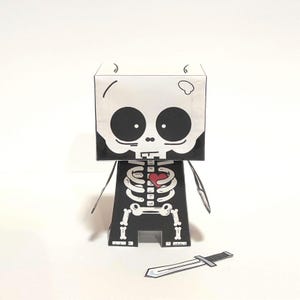 Printable Halloween Skeleton Paper Craft – DIY Decoration - Etsy