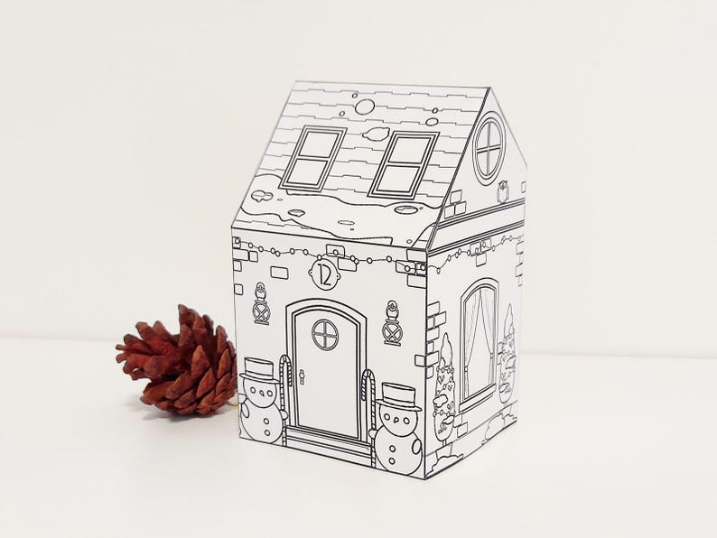 Printable Christmas Paper Houses Craft Kit - Etsy