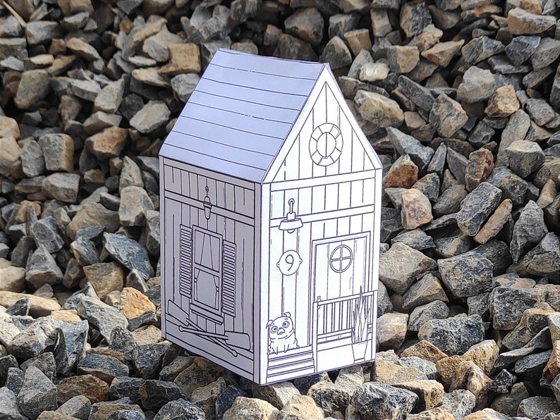 Paper Toy House Making Kit, Set 3 Lighthouse and Beach Cottage, Cut and ...