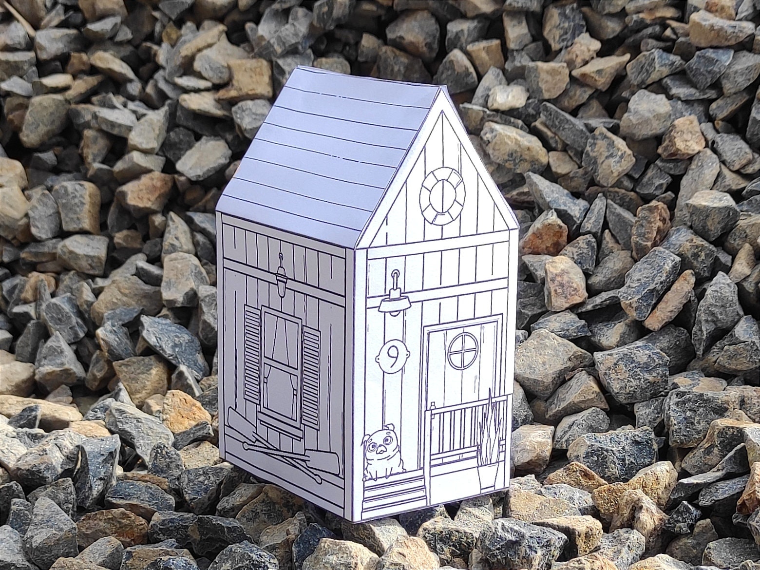Paper Toy House Making Kit, Set 3 Lighthouse and Beach Cottage, Cut and ...