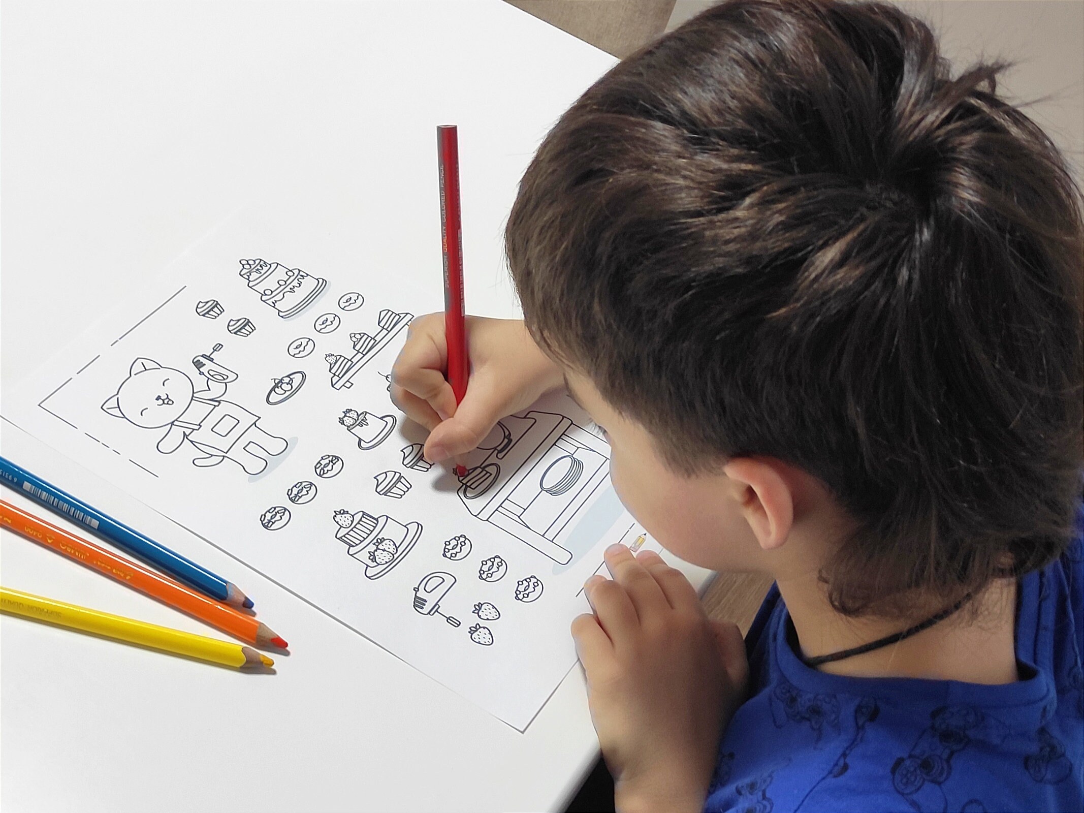 Coloring Book Set of 5 Printable Coloring Pages, + 1 Page as a Gift ...